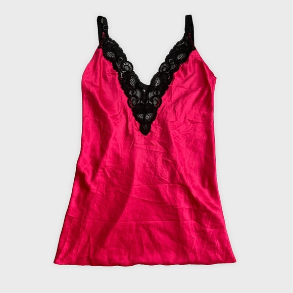 Victoria's Secret | Dresses | Victorias Secret Fuschia Lace Slip Dress ...